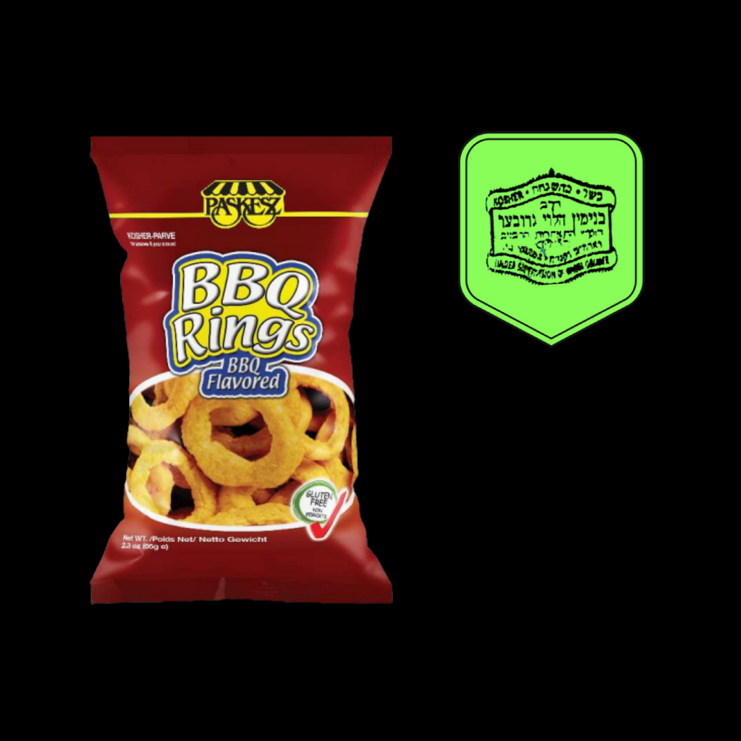 productos kosher, kosher maguen david, kmd : Bbq rings paskesz 65 gr